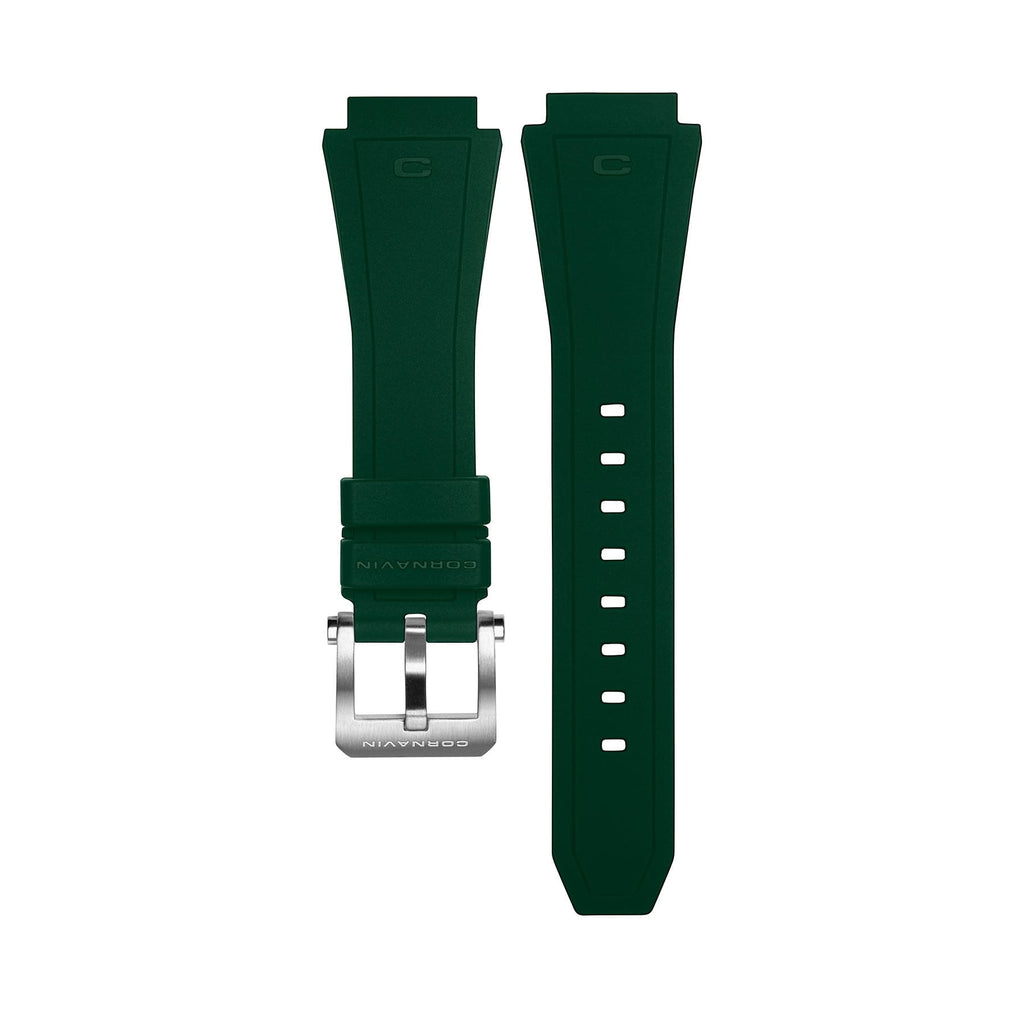 19mm - Green Silicone Strap with Ardillon buckle – Cornavin